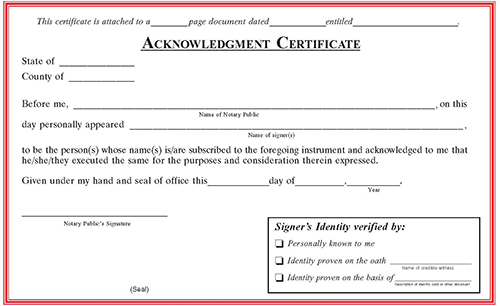 A Complete Notarial Certificate Must State Which Of The Following